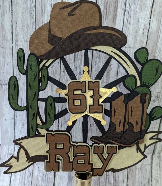 Western Cake Topper Western Party Cake Topper Western - Etsy
