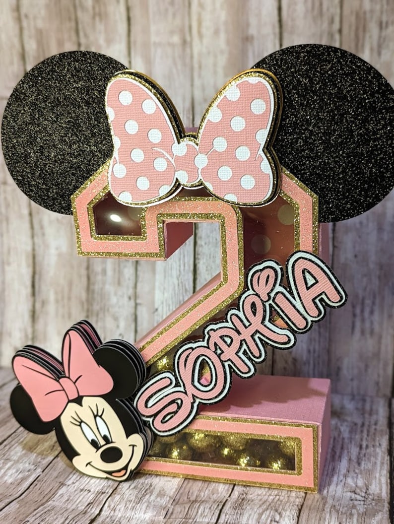 Minnie Mouse Party Decor Minnie Mouse Birthday3d Number - Etsy