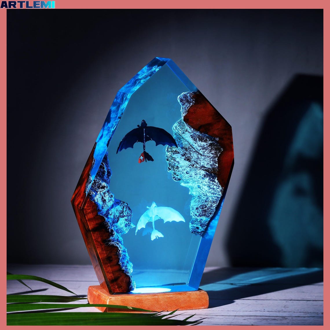 Tooth.less Night Lights, Toot.hless and Light Fury Epoxy Lamp Table ...