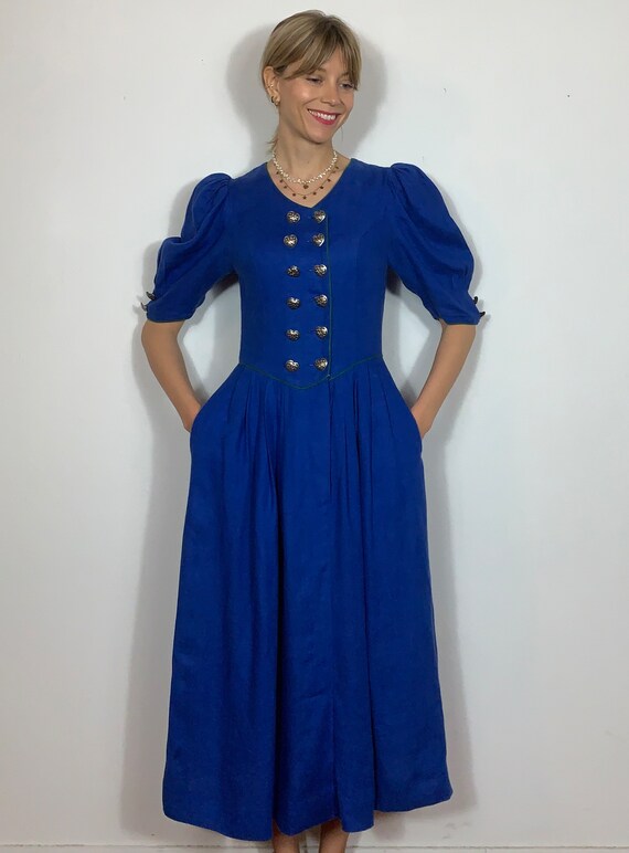 1990’s Austrian dress, Tirol dress, Long dress, Folkl… - Gem