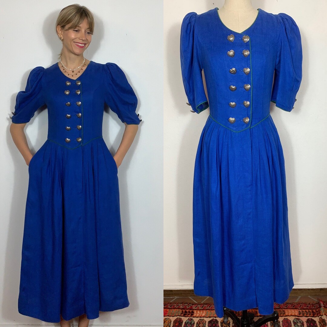 1990s Austrian Dress, Tirol Dress, Long Dress, Folkloristic Dress ...