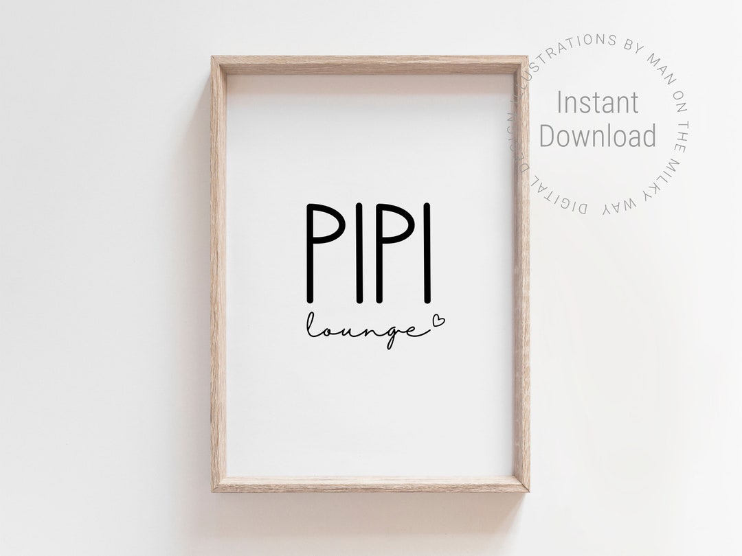 PIPI LOUNGE // Printable Poster Toilet Poster WC - Etsy