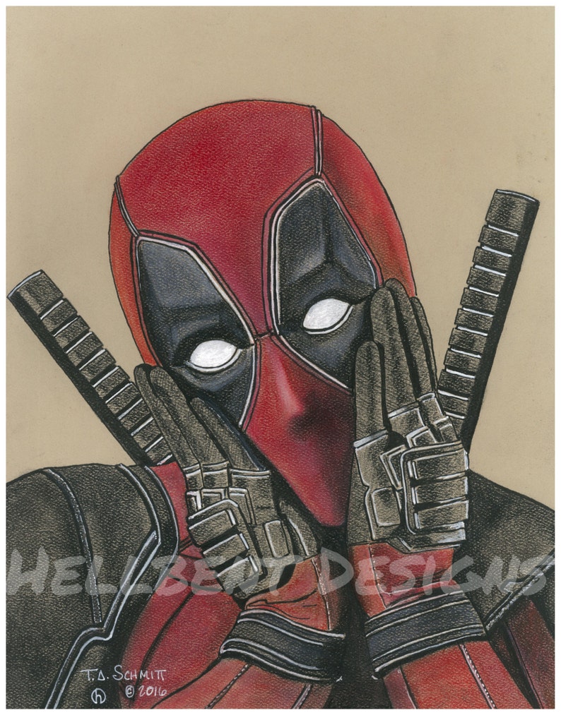Original Art Print - DEADPOOL Painting, T.A. Schmitt, Artist - Etsy