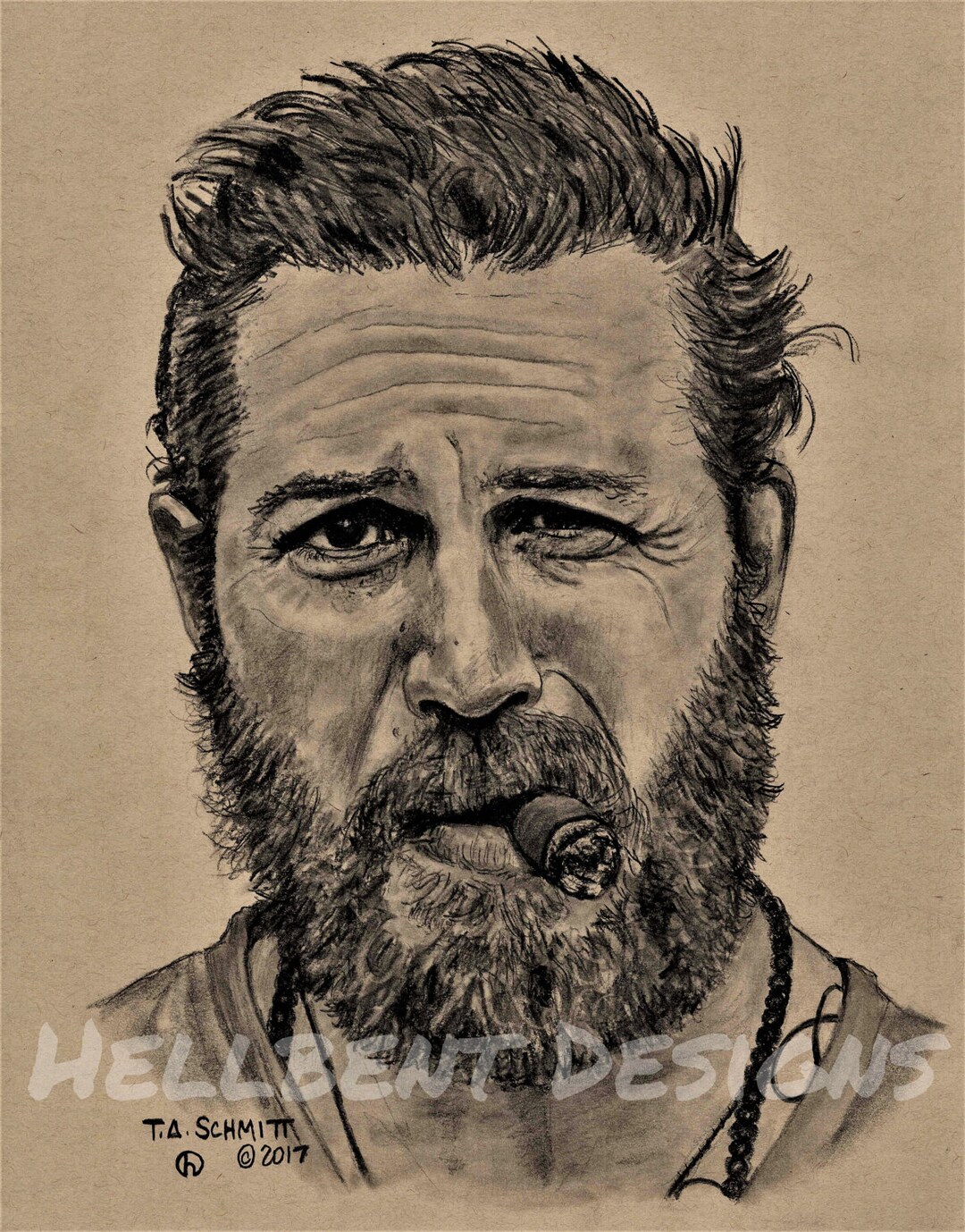 Original Art Print - Tom Hardy, T.A. Schmitt, Artist - Etsy