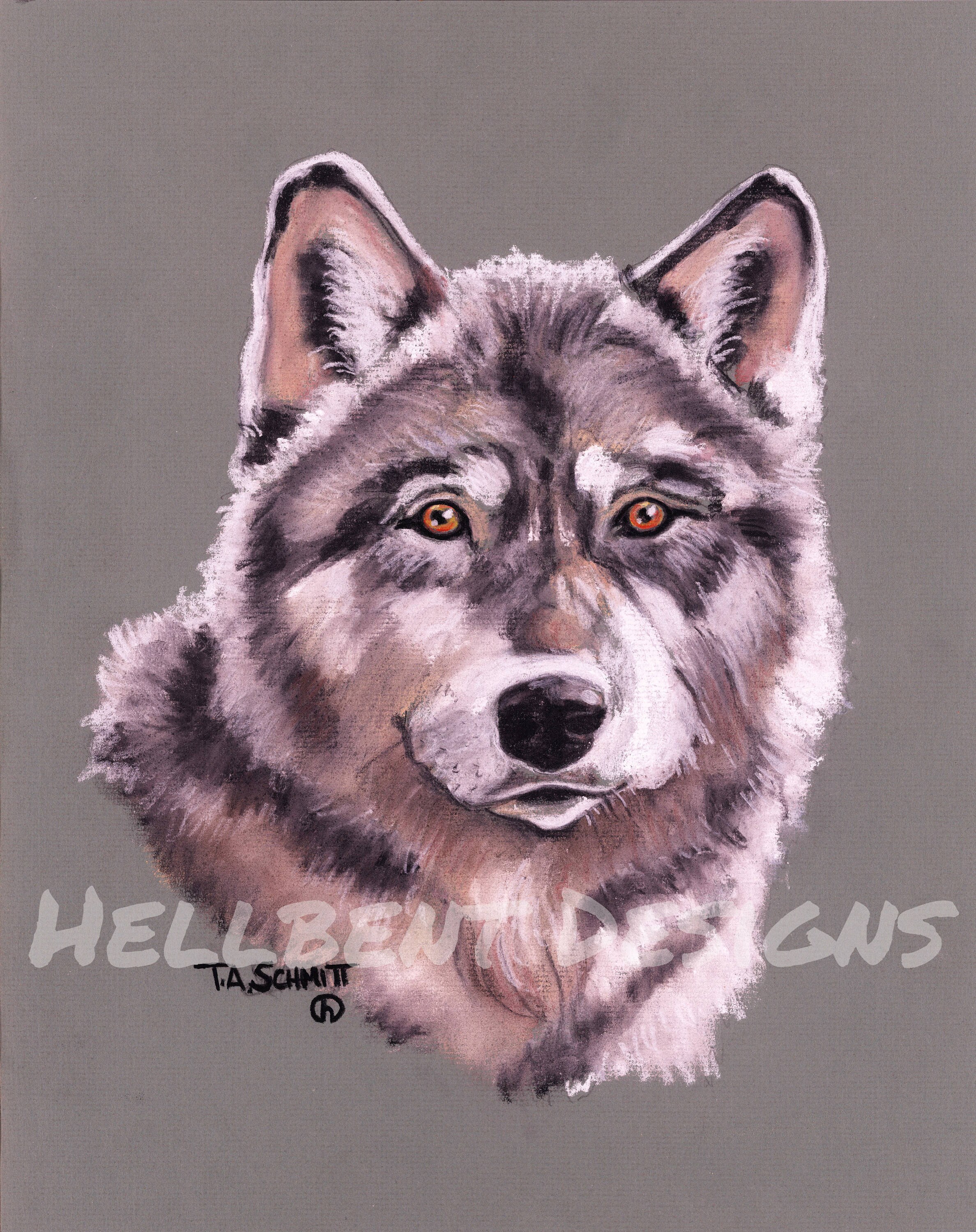 Original Art Print Canis Lupus Painting Wolf Dire Wolf - Etsy