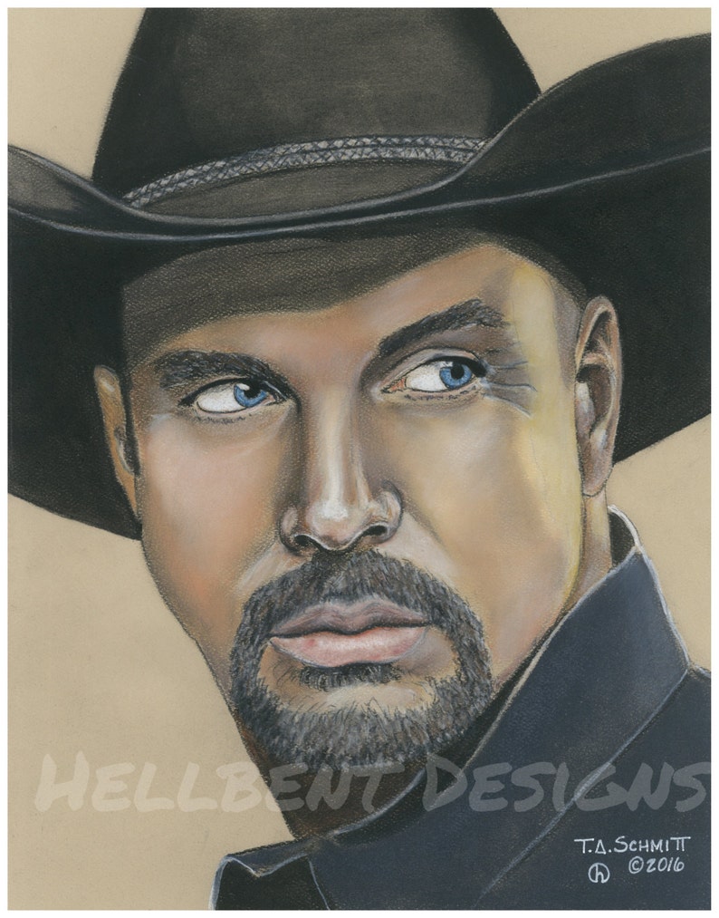 Original Art Print - Garth Brooks Painting, T.A. Schmitt, Artist - Etsy