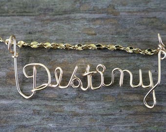 Destiny Name Necklace - Etsy