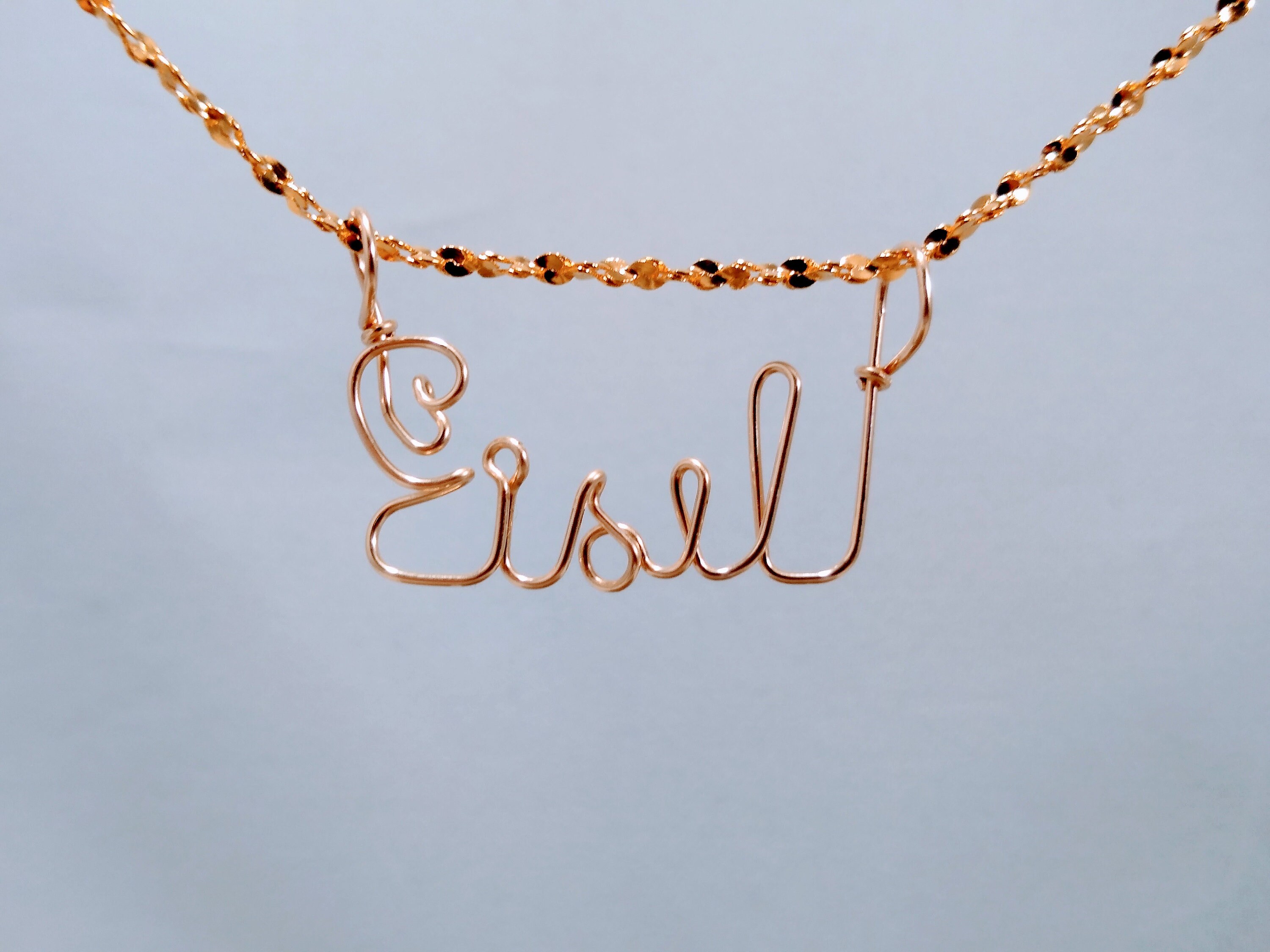 Taylor Name Necklace Handcrafted Cursive Name in Script Gold - Etsy