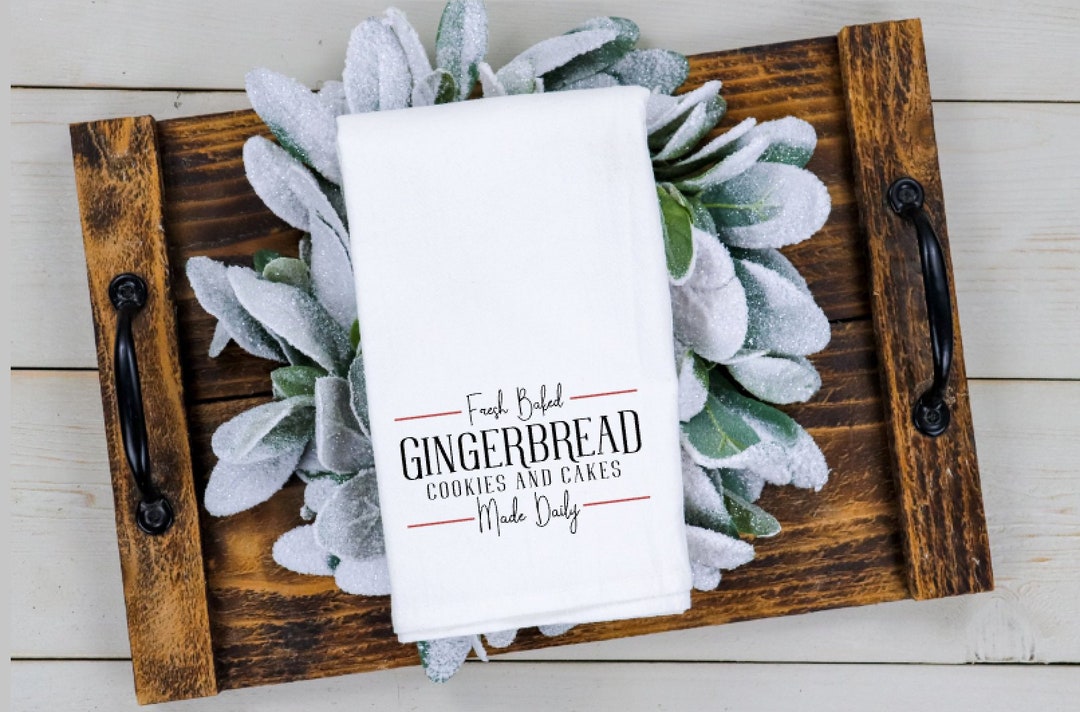 Fresh Baked Gingerbread Christmas Hand Towel.tea Towel. Winter Kitchen ...