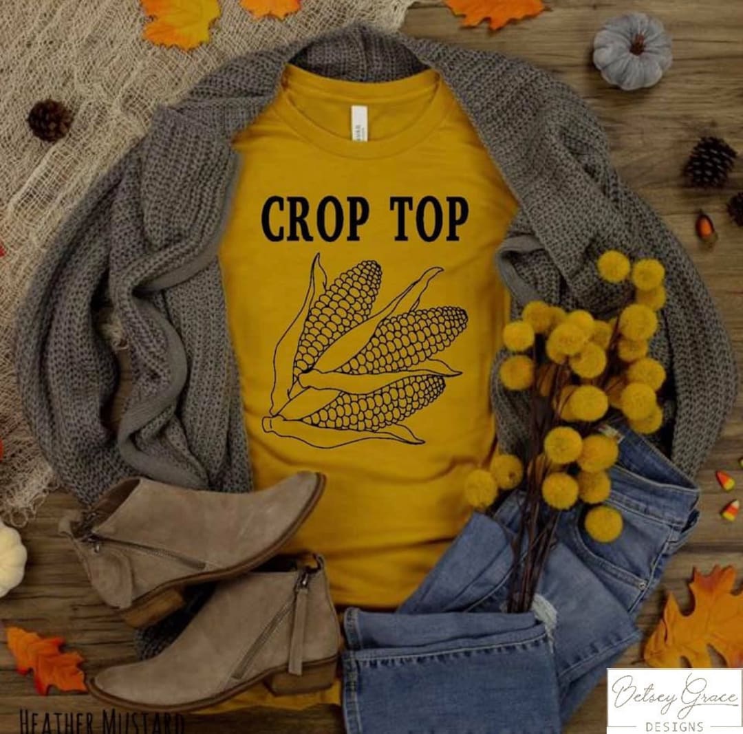 Crop Top T-shirt. Relaxed Fit Shirt. Farming Tee. Country Tee. Farm ...