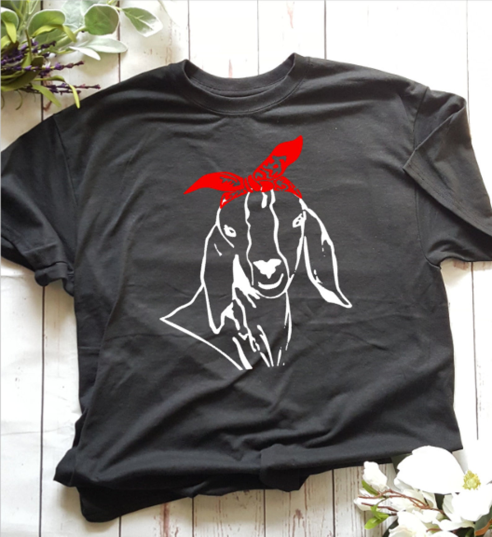 Goat Shirt. Farm Tee. Goat Wearing Bandana. 4H Shirt. - Etsy