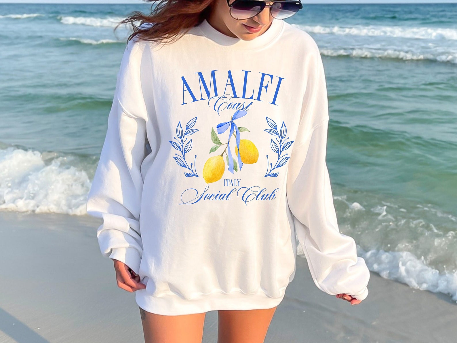 Amalfi Coast Social Club Shirt. Lemon Sweatshirt. Italy Shirt. Country ...