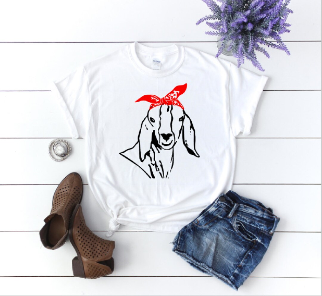 Goat Shirt. Farm Tee. Goat Wearing Bandana. 4H Shirt. Farmhouse Tee ...