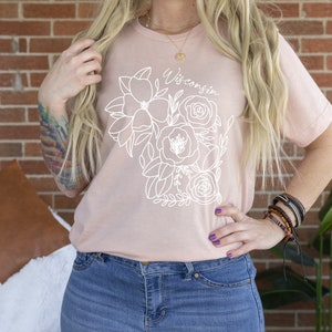 Floral Wisconsin Roots Shirt. Sconnie Nation. Wisconsin Pride. State ...