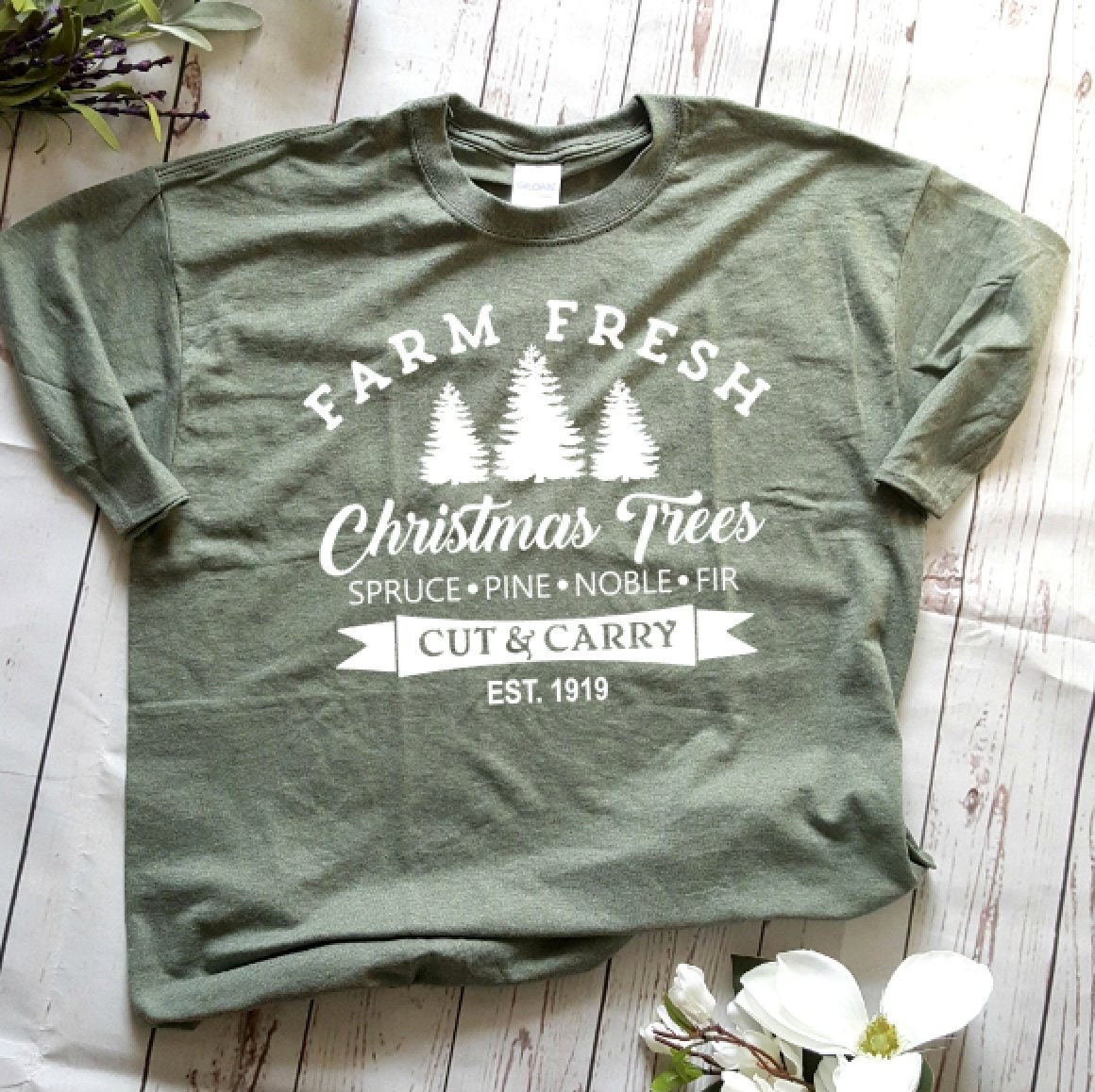 Christmas Tree Farm Shirt. Tree Farm. Holiday Tee. Christmas Graphic ...