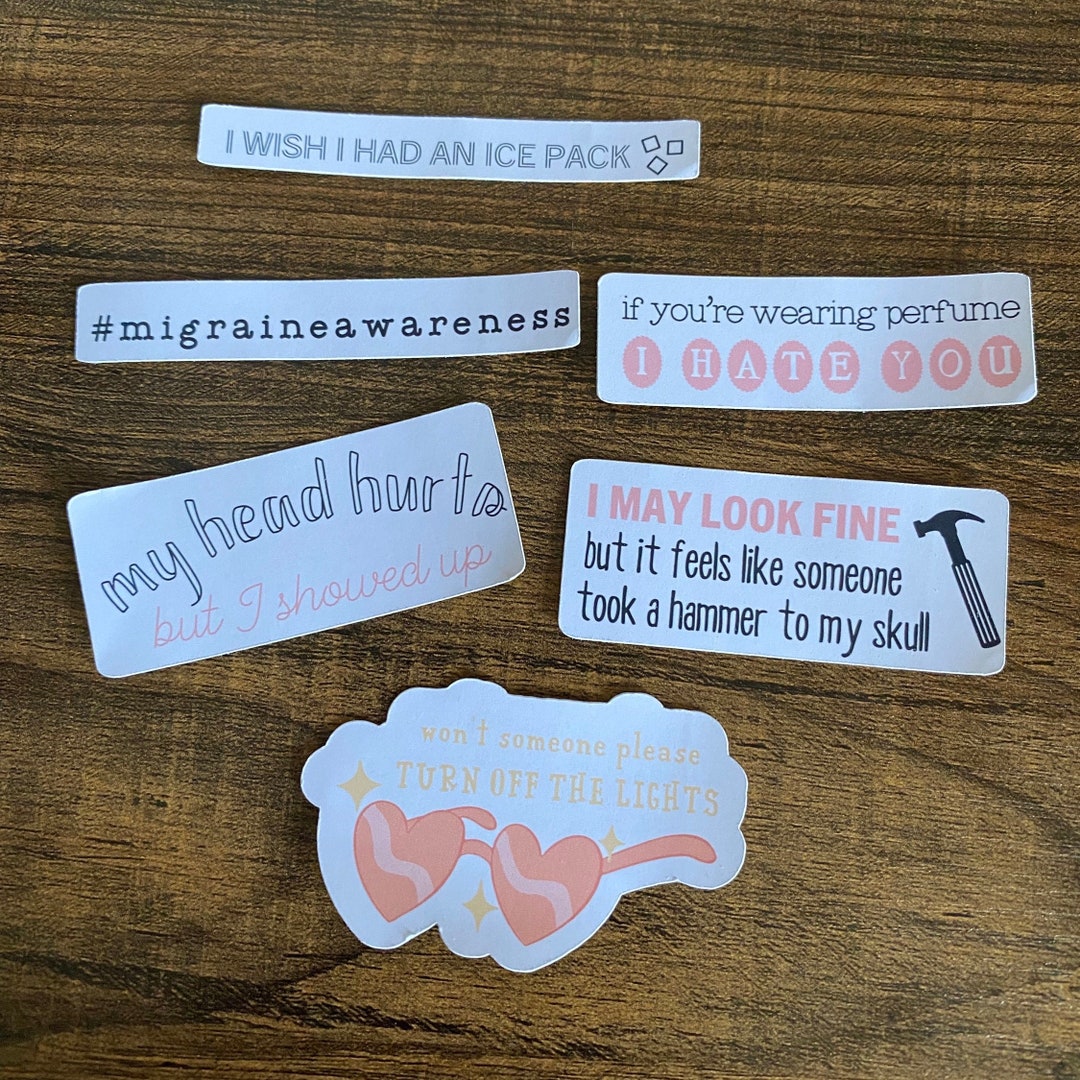 Migraine Awareness Sticker 6-pack - Etsy