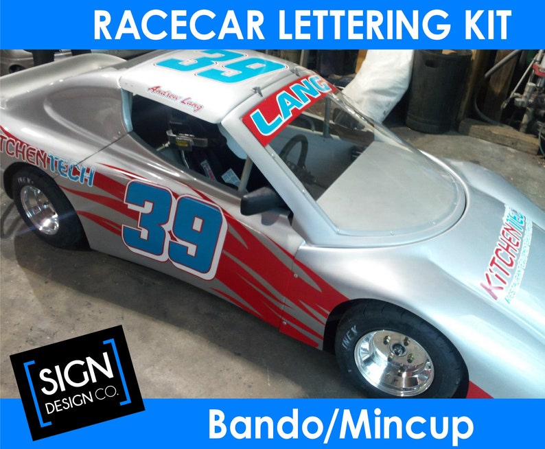 Racing Number Graphics Kit Decal Lettering Sticker Wrap NASCAR Circle ...