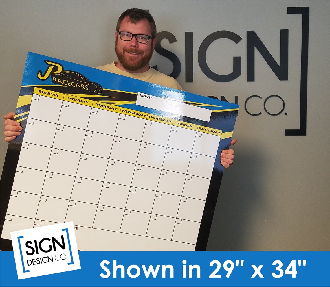 Personalized Dry Erase Calendar Custom Calendar Planning - Etsy