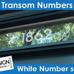 Transom Address Numbers - Color Options - House Home Building Office ...