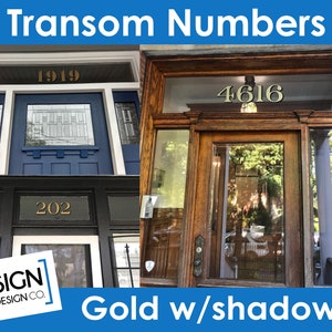 Transom Address Numbers - Color Options - House Home Building Office ...