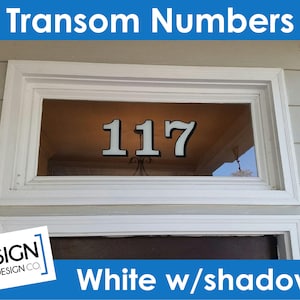 Transom Address Numbers - Color Options - House Home Building Office ...