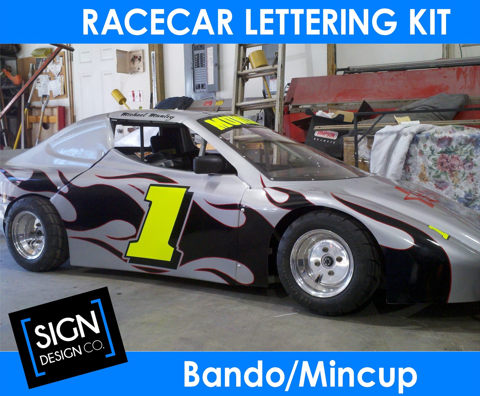 Racing Number Graphics Kit Decal Lettering Sticker Wrap NASCAR Circle ...