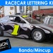 Racing Number Graphics Kit Decal Lettering Sticker Wrap NASCAR Circle ...