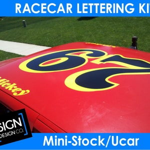 Racing Number Graphics Kit Decal Lettering Sticker Wrap NASCAR Circle ...