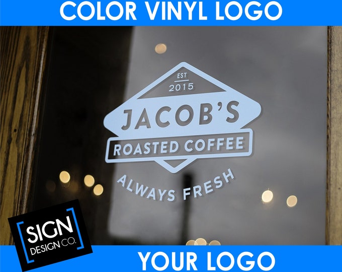 Custom Storefront Logo Decal Business Logo Sticker for - Etsy