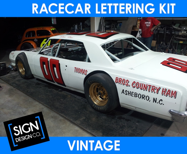 Racing Number Graphics Kit Decal Lettering Sticker Wrap NASCAR Circle ...