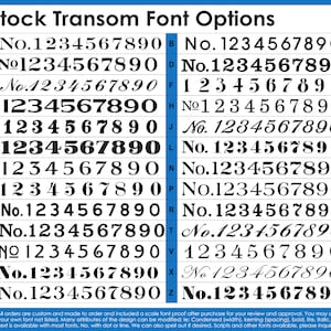 Transom Address Numbers - Color Options - House Home Building Office ...