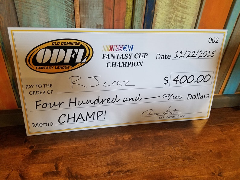 Jumbo Check Fundraiser Check Charity Check Super Size - Etsy