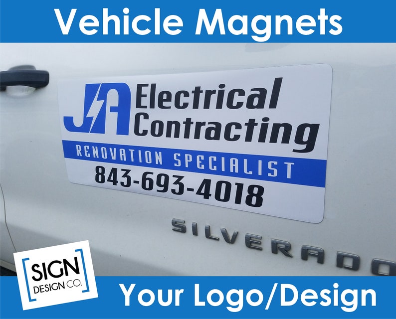 Vehicle Magnet W/ Your Design Company Logo - Car Magnets - Truck ...