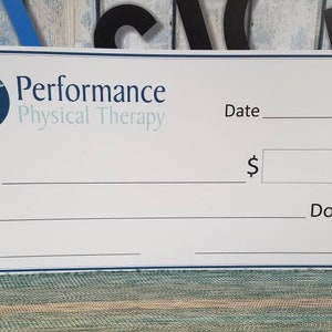 Jumbo Check - Fundraiser Check - Charity Check - Super Size - Re-usable ...