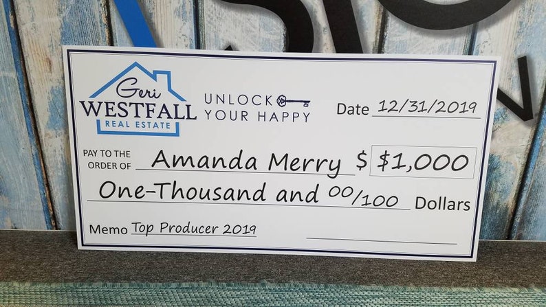 Jumbo Check Fundraiser Check Charity Check Super Size - Etsy