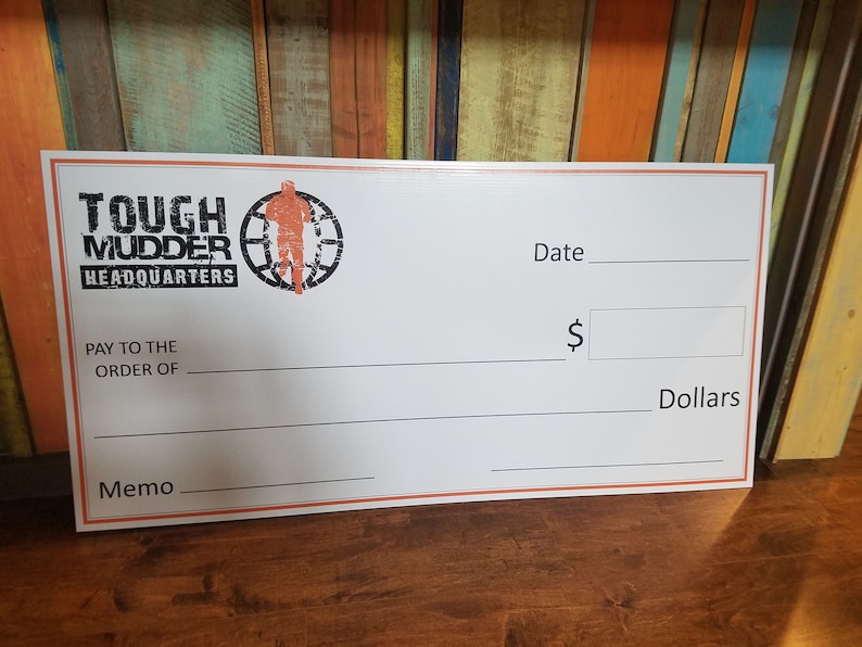 Jumbo Check Fundraiser Check Charity Check Super Size - Etsy