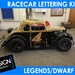 Racing Number Graphics Kit Decal Lettering Sticker Wrap NASCAR Circle ...
