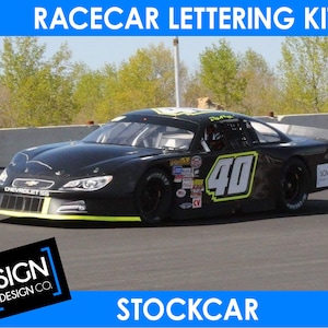 Racing Number Graphics Kit Decal Lettering Sticker Wrap NASCAR Circle ...
