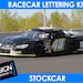 Racing Number Graphics Kit Decal Lettering Sticker Wrap NASCAR Circle ...