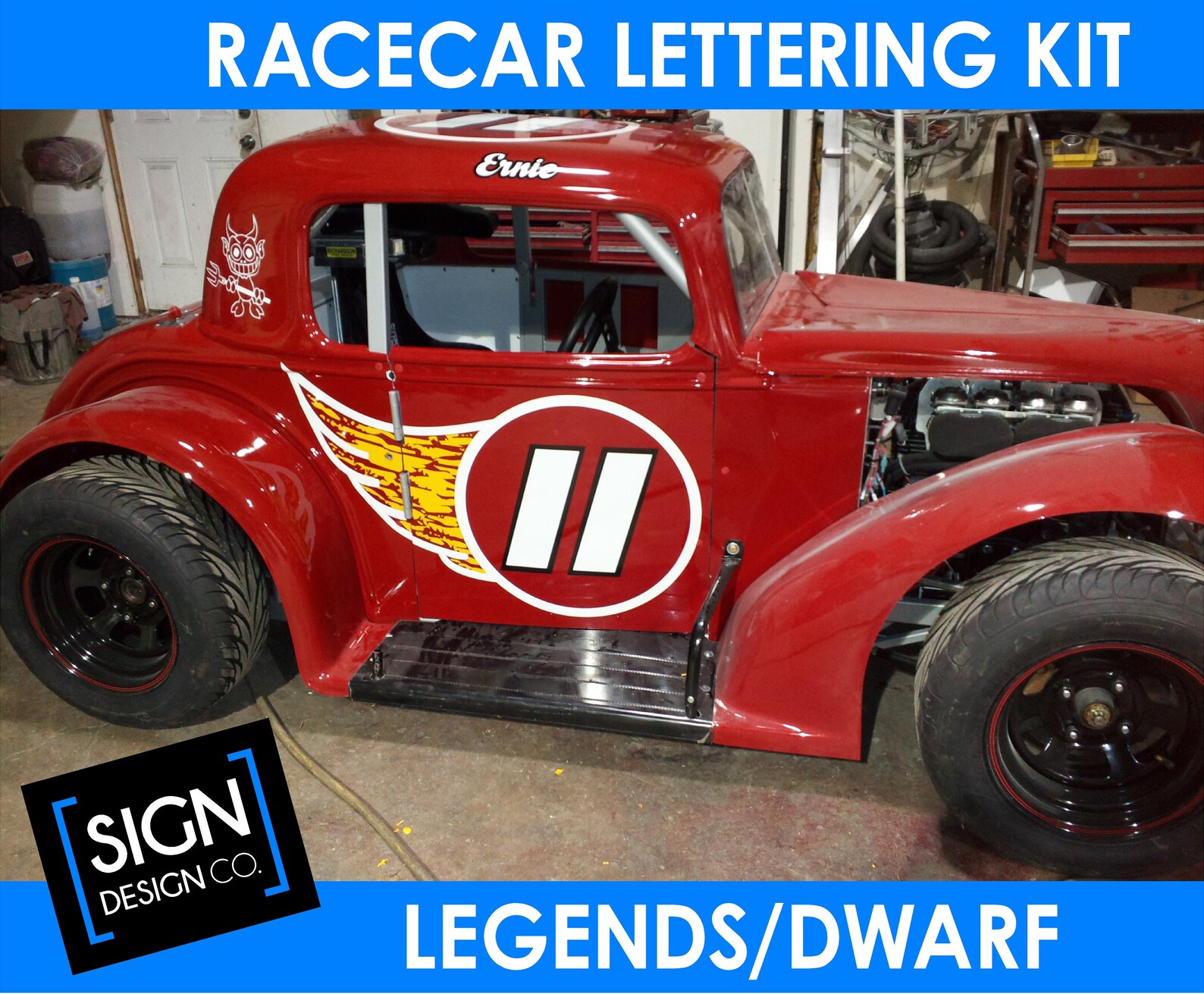 Racing Number Graphics Kit Decal Lettering Sticker Wrap NASCAR Circle ...