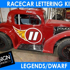 Racing Number Graphics Kit Decal Lettering Sticker Wrap NASCAR Circle ...