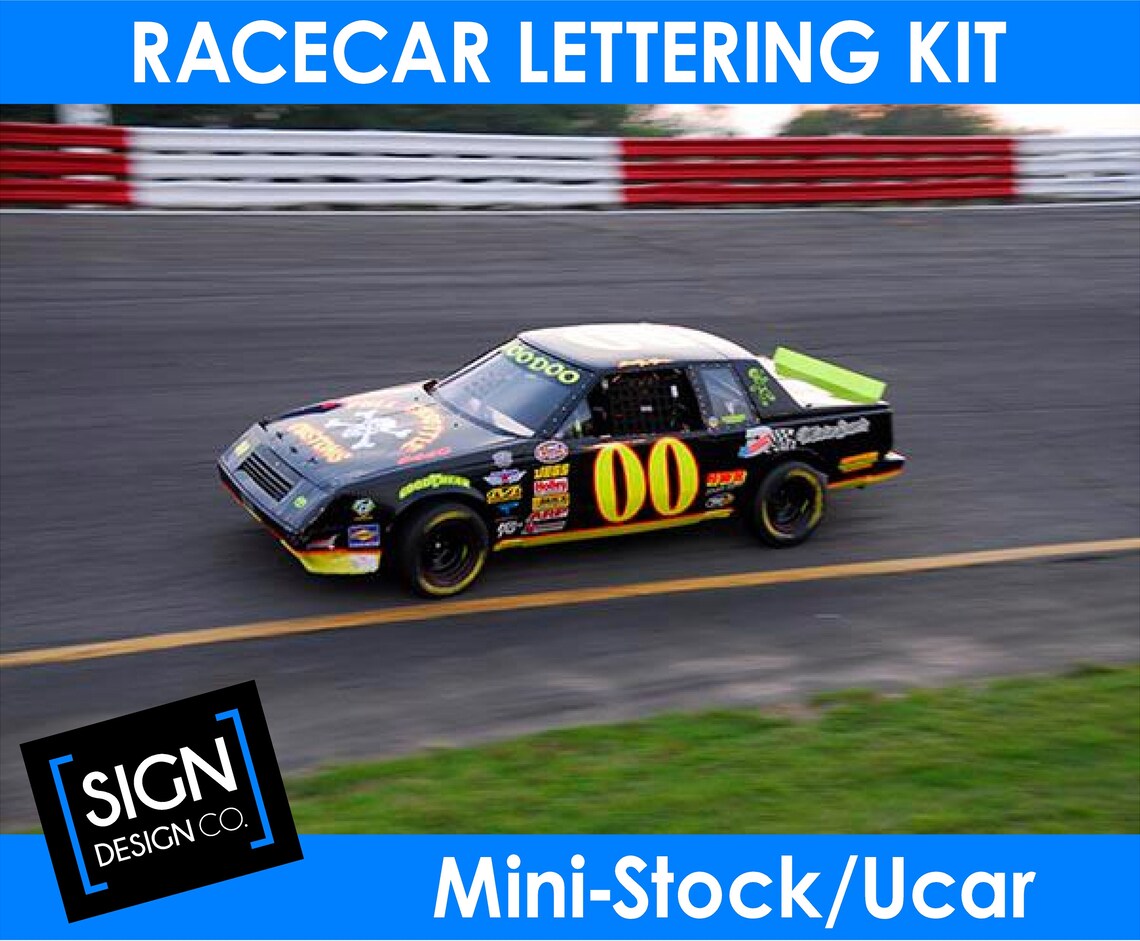 Racing Number Graphics Kit Decal Lettering Sticker Wrap NASCAR - Etsy