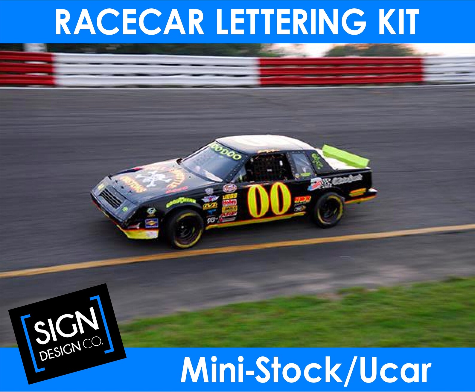 Racing Number Graphics Kit Decal Lettering Sticker Wrap NASCAR - Etsy