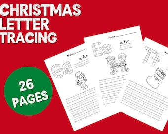 Christmas Preschool Letter Tracing Sheets - Christmas Worksheets for ...