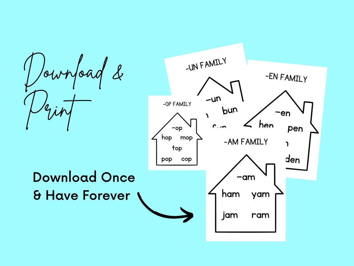 CVC Word Family Posters - Etsy