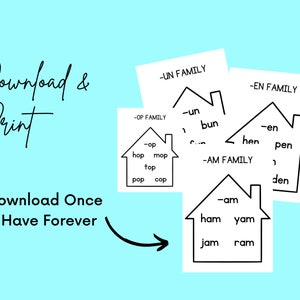 CVC Word Family Posters - Etsy