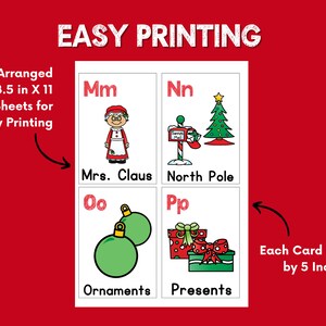 Christmas Alphabet Flashcards - Etsy