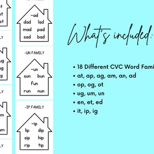 CVC Word Family Posters - Etsy
