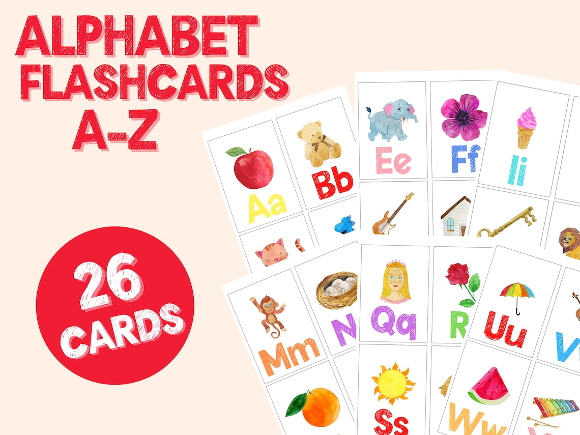 Alphabet Flashcards - Etsy