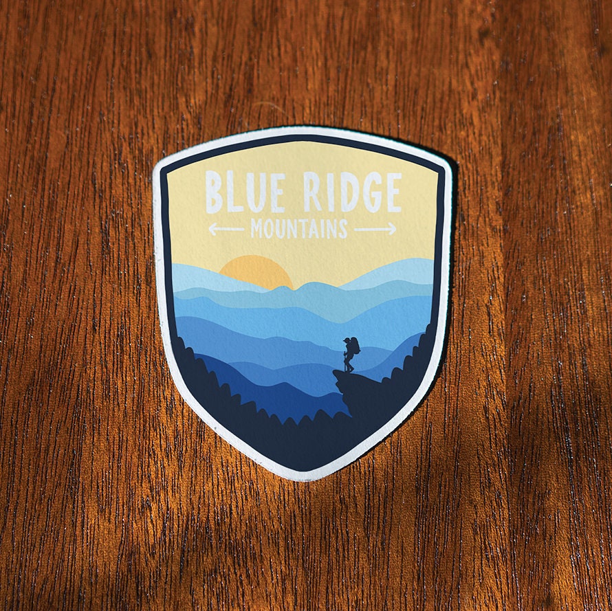 Blue Ridge Mountains Weatherproof Sticker - Etsy